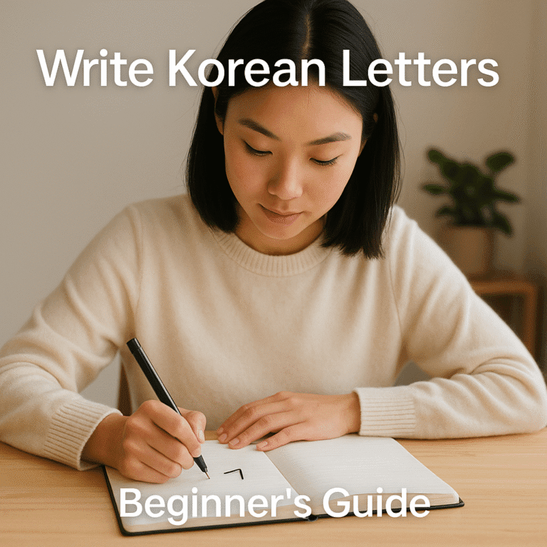 Write Korean Letters - KLearn Hub